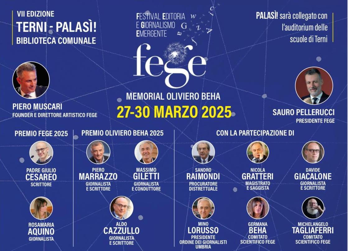Fege 2025: a Terni il Festival di editoria e giornalismo emergente ...